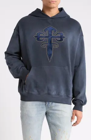 Ksubi Kaliba Ekcess Graphic Hoodie - Navy