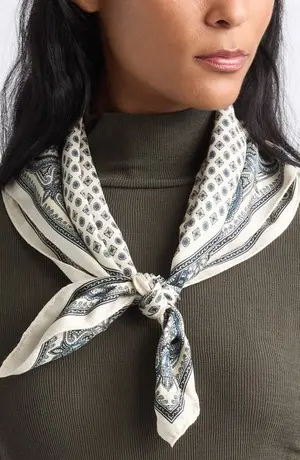 Veronica Beard Sava Silk Blend Scarf - Ecru Multi