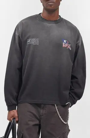 REPRESENT Eagle Graphic Long Sleeve T-shirt - Black