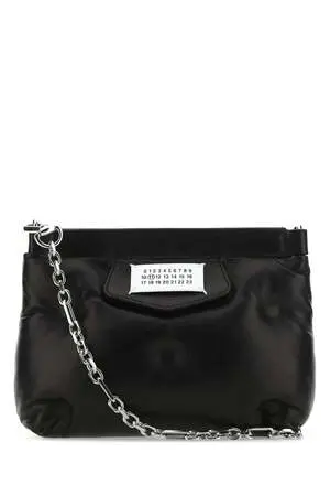 MAISON MARGIELA Nappa Leather Glam Slam Red Carpet Clutch - Black