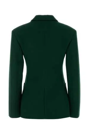 Loewe Dark Wool Blend Blazer - Green