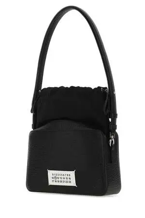 MAISON MARGIELA Leather And Fabric 5ac Bucket Bag - Black