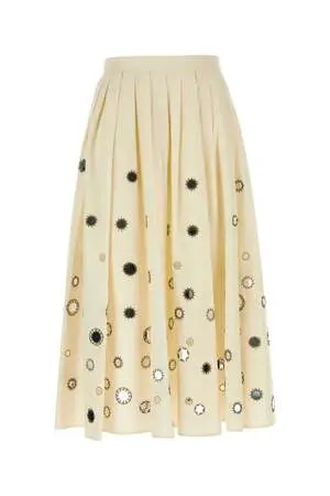 Prada Cream Cotton Skirt - Yellow