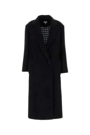 Loewe Wool Blend Coat - Black