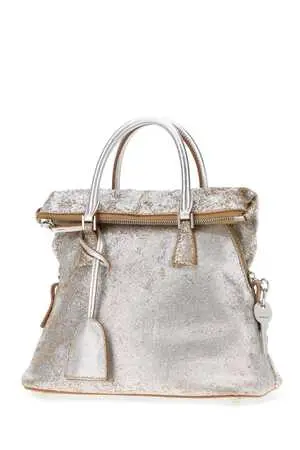 MAISON MARGIELA Leather Mini 5ac Handbag - Silver