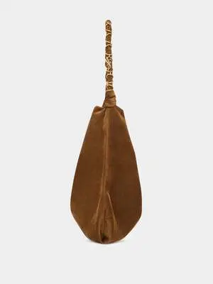 Saint Laurent Caramel Cognac Amalia Suede Handbag