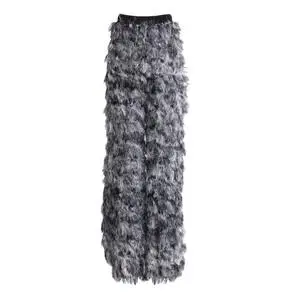 JULIA ALLERT Textured High-waist Pants – Charcoal Gray - Grey