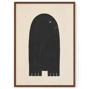 LENA WIGERS Neutrals The Observer 30 X 40 Art Print - Black