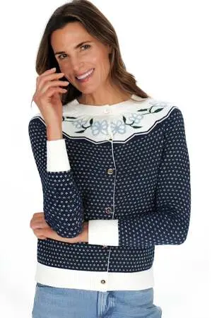 DUFFIELD LANE Floral Cardigan