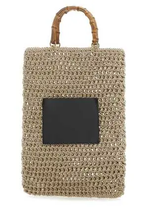 JIL SANDER Beige Rope Medium Shopping Bag - Brown