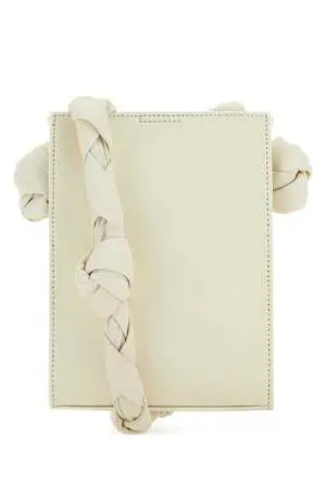 JIL SANDER Ivory Leather Tangle Shoulder Bag - White