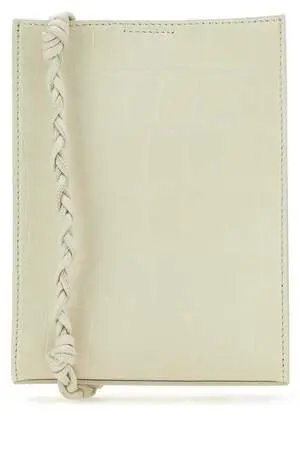 JIL SANDER Ivory Leather Shoulder Bag