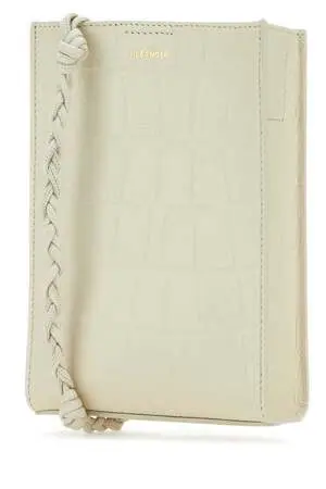 JIL SANDER Ivory Leather Shoulder Bag - White