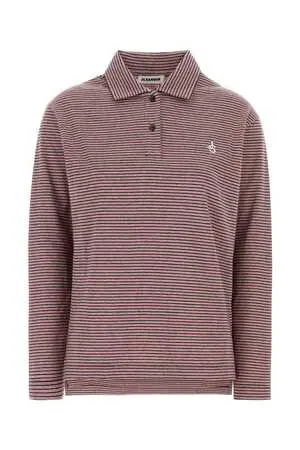 JIL SANDER Embroidered Cotton Oversize Polo Shirt - Multicolor