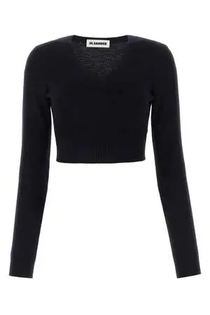 JIL SANDER Midnight Wool Sweater - Blue
