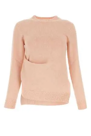 JIL SANDER Light Cotton Blend Sweater - Pink