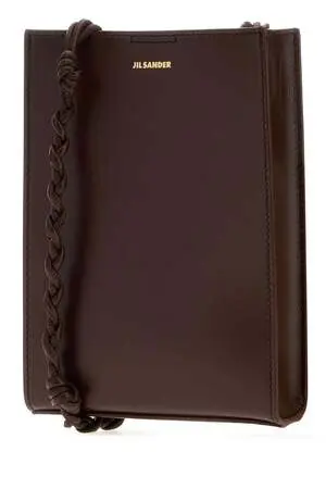 JIL SANDER Chocolate Leather Small Tangle Shoulder Bag - Brown