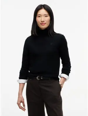 Tommy Hilfiger Merino Wool Turtleneck Sweater - Black