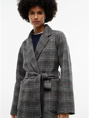 Tommy Hilfiger Glen Plaid Wool-blend Coat