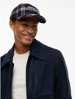 Tommy Hilfiger Plaid Wool-blend Baseball Cap