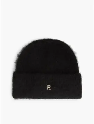 Tommy Hilfiger Monogram Knit Beanie - Black