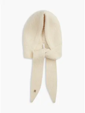 Tommy Hilfiger Monogram Logo Knit Hood - Sugarcane