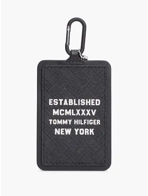 Tommy Hilfiger Embossed Leather Keychain Card Holder