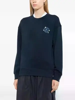 AGNES B. Logo-embroidered Sweatshirt - Blue
