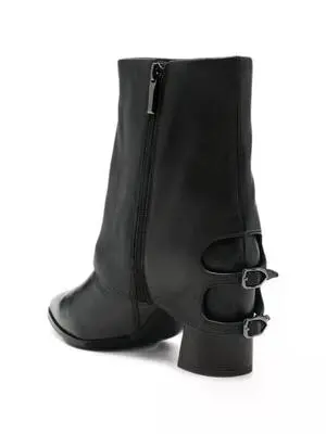 BRUNO PREMI Buckle-detail Pointed-toe Ankle Boots