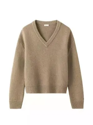 Almada Label Yara V-neck Knitted Sweater - Neutrals