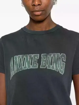 ANINE BING Shelley Logo-print Cotton T-shirt