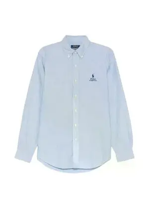 Polo Ralph Lauren Logo-embroidered Oxford Shirt - Blue