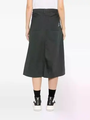 AGNES B. Cotton Twill Midi Skirt