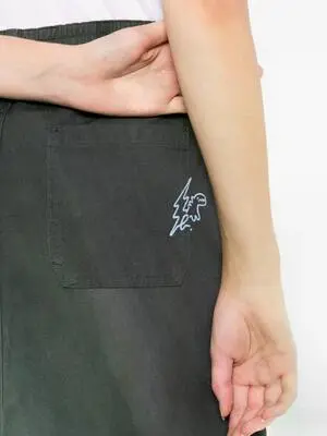 AGNES B. Cotton Twill Midi Skirt