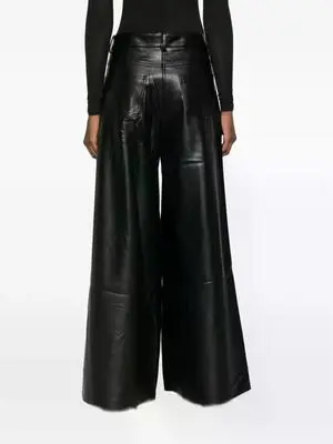 Norma Kamali Oversized Faux-leather Jeans
