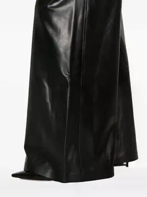 Norma Kamali Oversized Faux-leather Jeans