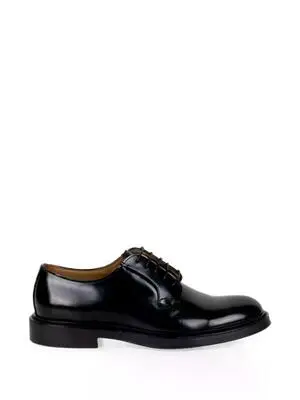 FRANCO FEDELE Polished Calf Leather Derby Shoes