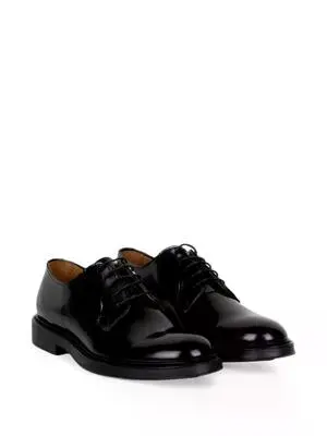 FRANCO FEDELE Polished Calf Leather Derby Shoes