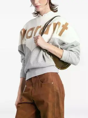 MARANT ETOILE Houston Logo-print Panelled Sweater