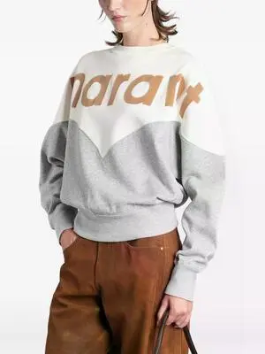 MARANT ETOILE Houston Logo-print Panelled Sweater