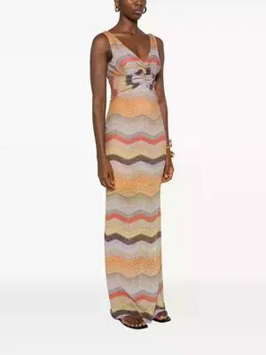 Missoni Zigzag-knit Twist-detail Dress - Neutrals