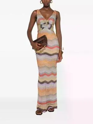 Missoni Zigzag-knit Twist-detail Dress - Neutrals