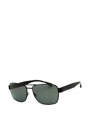 BOSS Rectangle-frame Polarized Sunglasses - Black