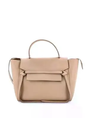 Celine Belt Bag Textured Leather Mini Shoulder Bag - Neutrals