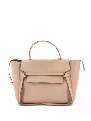 Celine Belt Bag Textured Leather Mini Shoulder Bag - Neutrals
