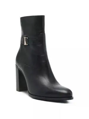 SERGIO MORETTI FIRENZE Buckle-detail Leather Ankle Boots