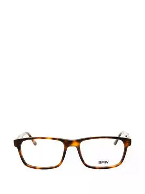 BMW Tortoiseshell-effect Rectangle-frame Glasses - Brown