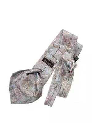 ELIZABETTA Medici Floral-print Tie - Grey