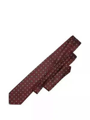 ELIZABETTA Benelli Jacquard-woven Tie - Red