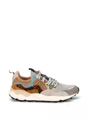 FLOWER Yamano 3 Leopard-print Sneakers - Grey